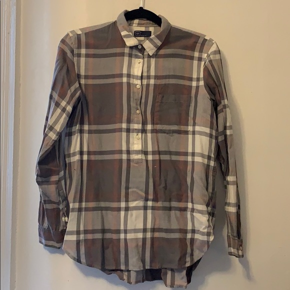 GAP | Tops | Gap Plaid Tunic Shirt | Poshmark